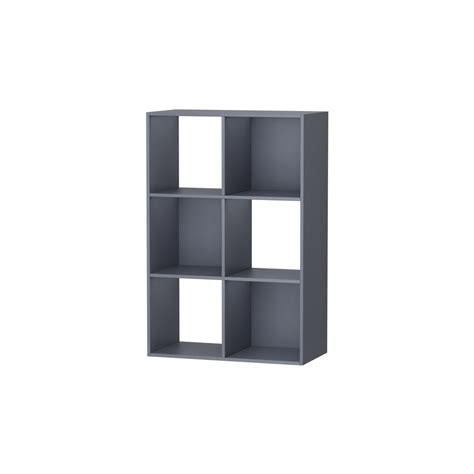 Mainstays 6 Cube Storage Organizer Gray