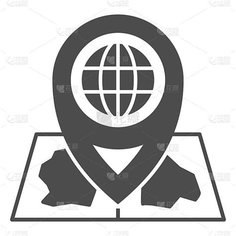 交付地点固体图标，航空公司的概念，交付，白色背景上的地图矢量标志，交付地点字形风格的移动概念和网页设