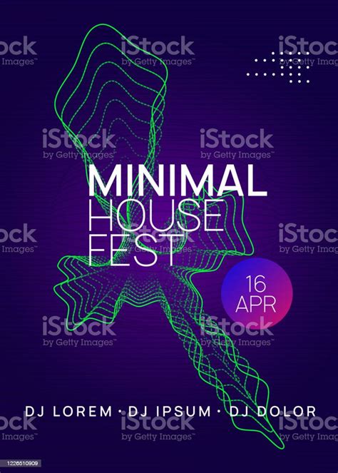 네온 클럽 전단지 전기 댄스 음악 트랜스 파티 Dj 전자 사운드 페스트 테크노 이벤트 포스터 Dj에 대한 스톡 벡터 아트 및