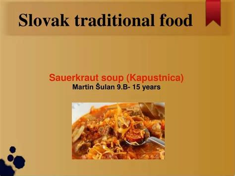Ppt Slovak Traditional Food Powerpoint Presentation Free Download