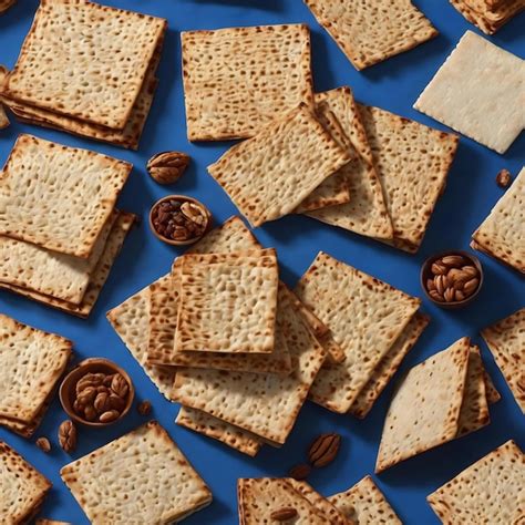 Premium Photo Passover Celebration Concept Matzah Red Kosher And