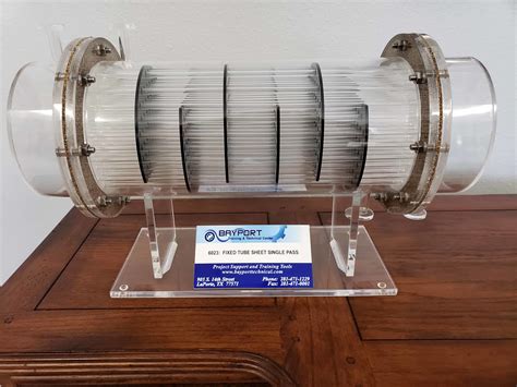 fixed tube sheet single pass model realistic heat transfer training aid