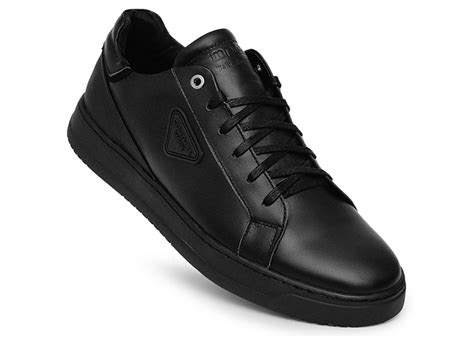 Кеди чоловічі шкіряні Monreal Black Impress інтернет магазин взуття