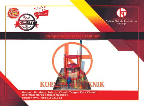 Jual Compaction Test Compaction Proctor Test Alat Berat Isi Volume