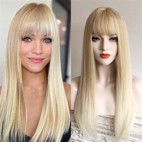 Straight Ombre Blonde Hair