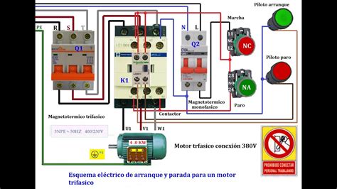 El Ctrico Gramado Subterr Neo Esquema Para Conectar Un Motor Trifasico
