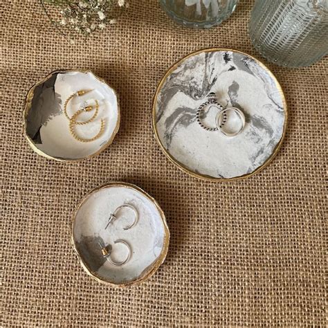 Marble Jewelry Dish Etsy