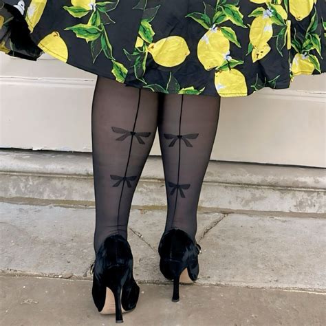 Sheer Back Bow Seamed Tights Better Tights