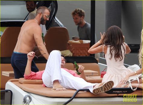 Golfer Dustin Johnson Goes Shirtless During Boat Day With Wife Paulina