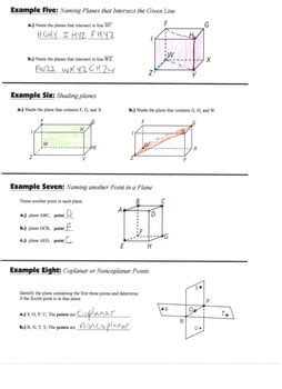 Geometry Guided Interactive Math Notebook Page Bundle Geometric Foundations