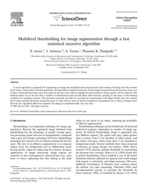 Multilevel Thresholding For Image Segmentation Through A Fast