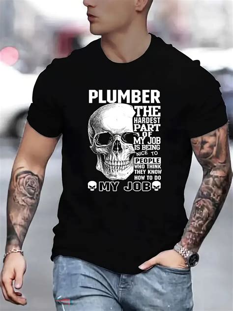 Skull Print Mens Graphic Design Crew Neck Novel T Shirt Temu Ireland