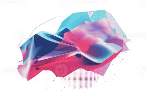 Abstract Digital Art Featuring Vibrant And Colorful Shapes Blending