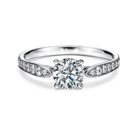 蒂芙尼tiffany Harmony™ 系列铂金镶钻戒圈订婚钻戒 35862455 小迈步海淘品牌官网