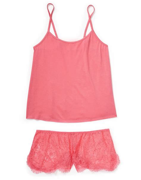 Reign Medium Pink Plus Camisole And Short Set Adore Me