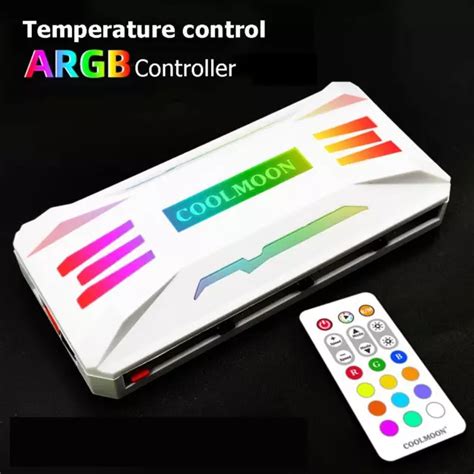 Rgb Controller 4pin Pwm 5v 3pin Argb Fan Remote Control White 14816