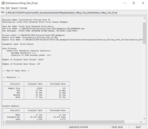 Example 25 Distribution Fitting Analyzing A Time Series Of Daily Average Flow To Estimate