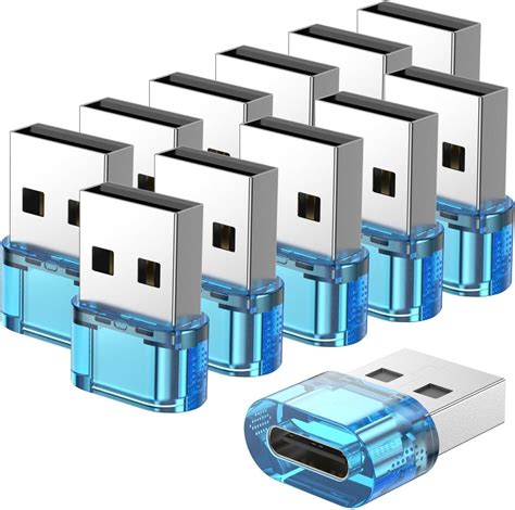 Handepo 30 Pieces Usb To Usb C Adapter Type C Female To A