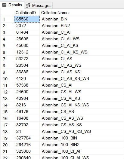 Sql Server How To Convert Collationid To Collation Name Sql