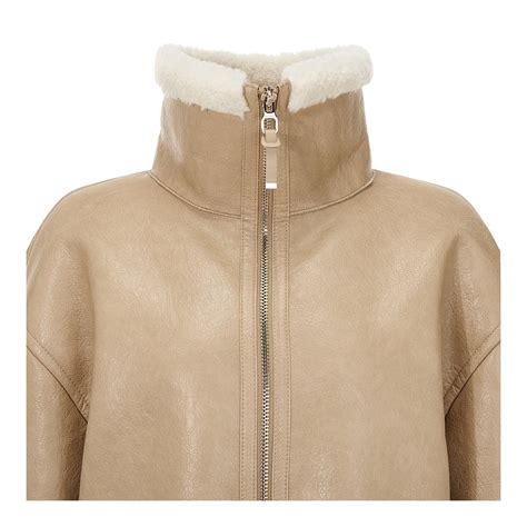 이지 레더 집업 무스탕 S I Village