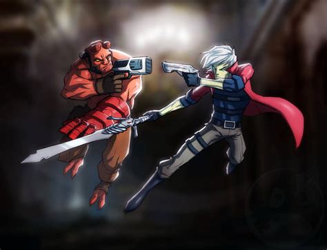 Hellboy Vs Dante By Color Reaper On Deviantart