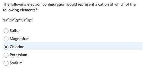 Solved The Following Electron Configuration Would Represent