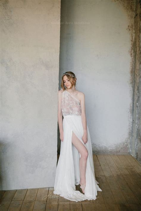 Two Piece Wedding Dress From Top And Wrap Skirt Wedding Dresses