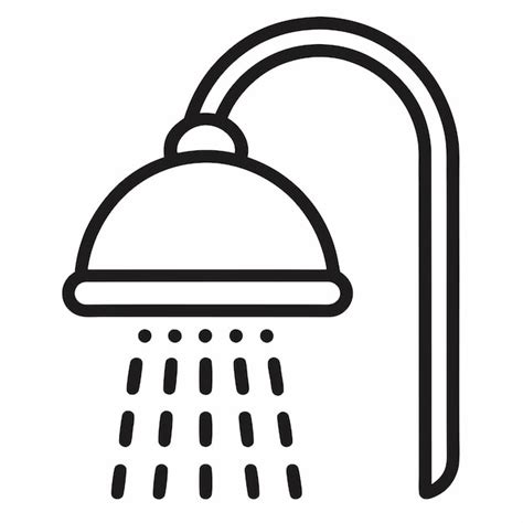 샤워 윤 아이콘 클리파트 터 아트 및 일러스트레이션 프리미엄 Ai 생성 벡터