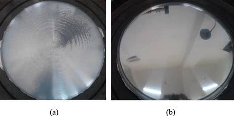 convex aspheric surface before polishing and after polishing a convex
