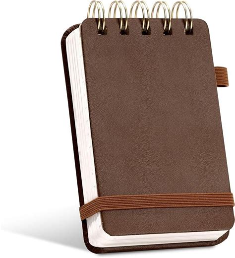 Yoment Small Notebooks 3x5 Leather Pocket Notepad 150 Pages Mini Top
