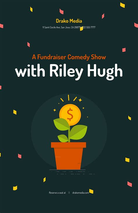 Fundraiser Comedy Show Poster In Illustrator Psd Word Publisher