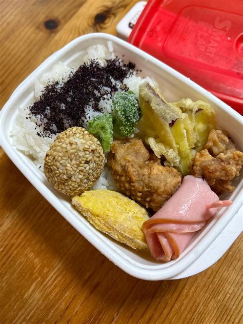 今日のお弁当揚げ物ぎゅーぎゅー Jk娘のお弁当