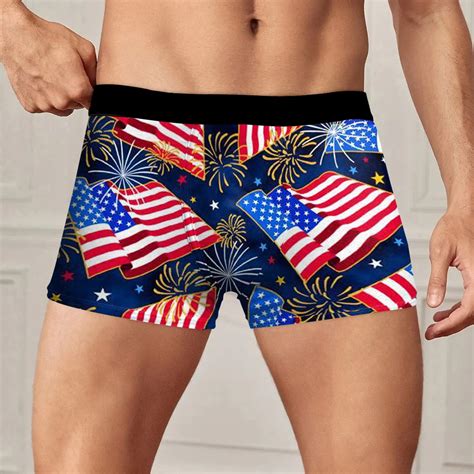 Lrjteng Mens Underwear Breathable Trend Novel Digital 3d Printed