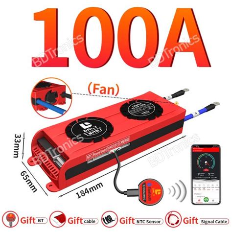 Daly Smart Bms 16s 48v 100a With Balance For Lithium Iron Phosphate