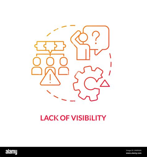 Lack Of Visibility Red Gradient Concept Icon Stock Vector Image And Art