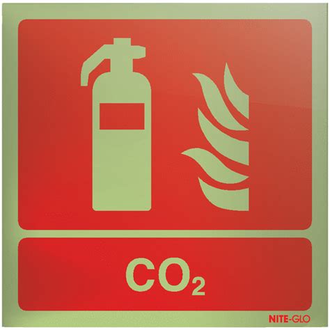 Nite Glo Luminous Co2 Fire Extinguisher Sign Safetyshop