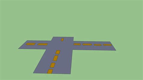 Simple Street Intersection 3d Model