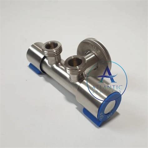 Jual KRAN CABANG DUA ON OFF SUS 304 STOP KRAN DOUBLE SHOWER DAN KLOSET