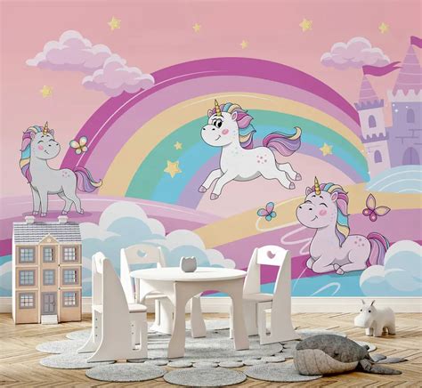 Дъга фототапет за детска спалня