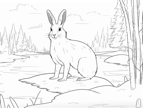 Snowshoe Hare Coloring Sheet Coloring Page