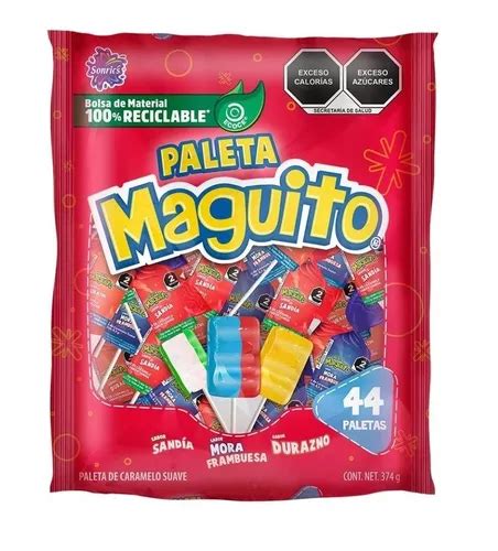 Paletas Maguito Sonrics 44 Piezas Mercadolibre