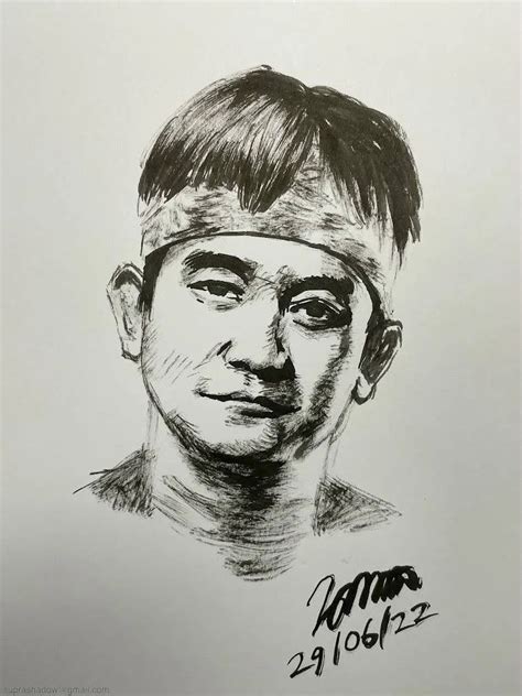 Portrait Drawing Of Kim Jung Gi Draw By Suprashadow