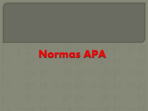 Normas APA FormatoAPA Reglas Y Normas APA