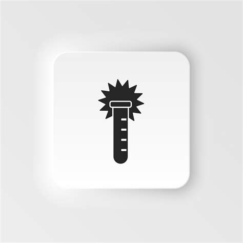 Chemical Reaction Bioengineering Neumorphic Style Vector Icon Biotechnology For Health