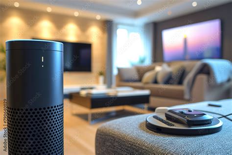 Voice Activated Commands For Home Automation Smart Home Controlled Voice Device Stock Photo