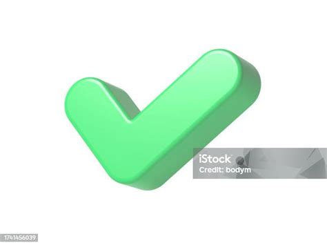 Green Check Mark Isolated On White Background Tick Symbol 照片檔及更多 剔號 照片