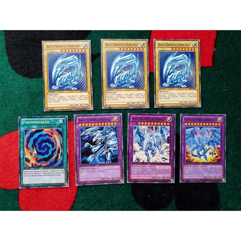 Cartas Yugioh 3 Dragão Branco De Olhos Azuis Fusões Top Orica