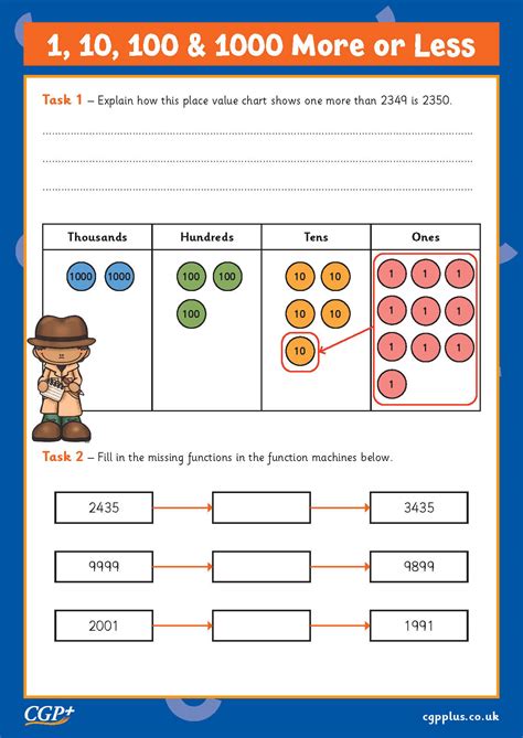 Find 1 10 Or 100 More Or Less Problems Stretch Year 3 Cgp Plus