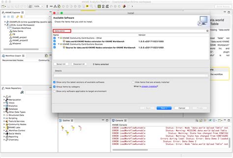 data world and knime