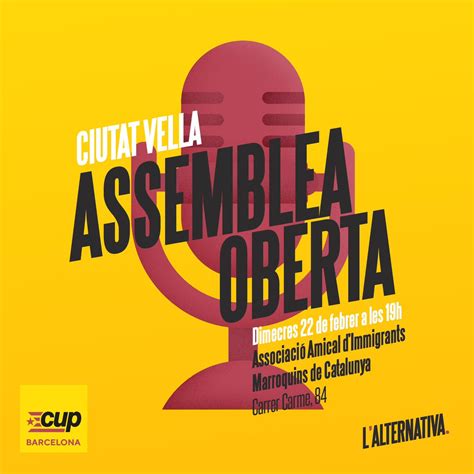 Santi Aranya On Twitter DIMECRES I Assemblea Oberta De Programa De